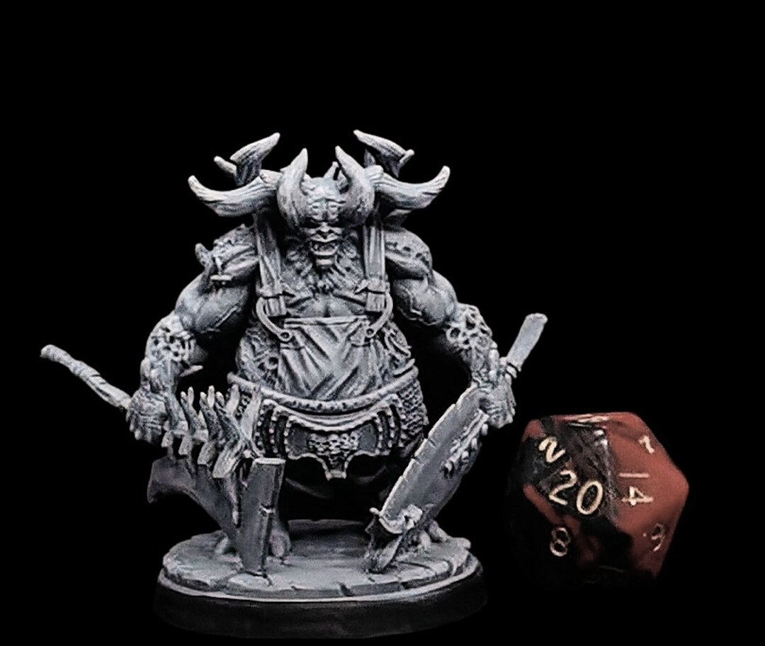 Butcher Demon 3D Print Miniature 4K High Resolution Highlighted by Hand ...