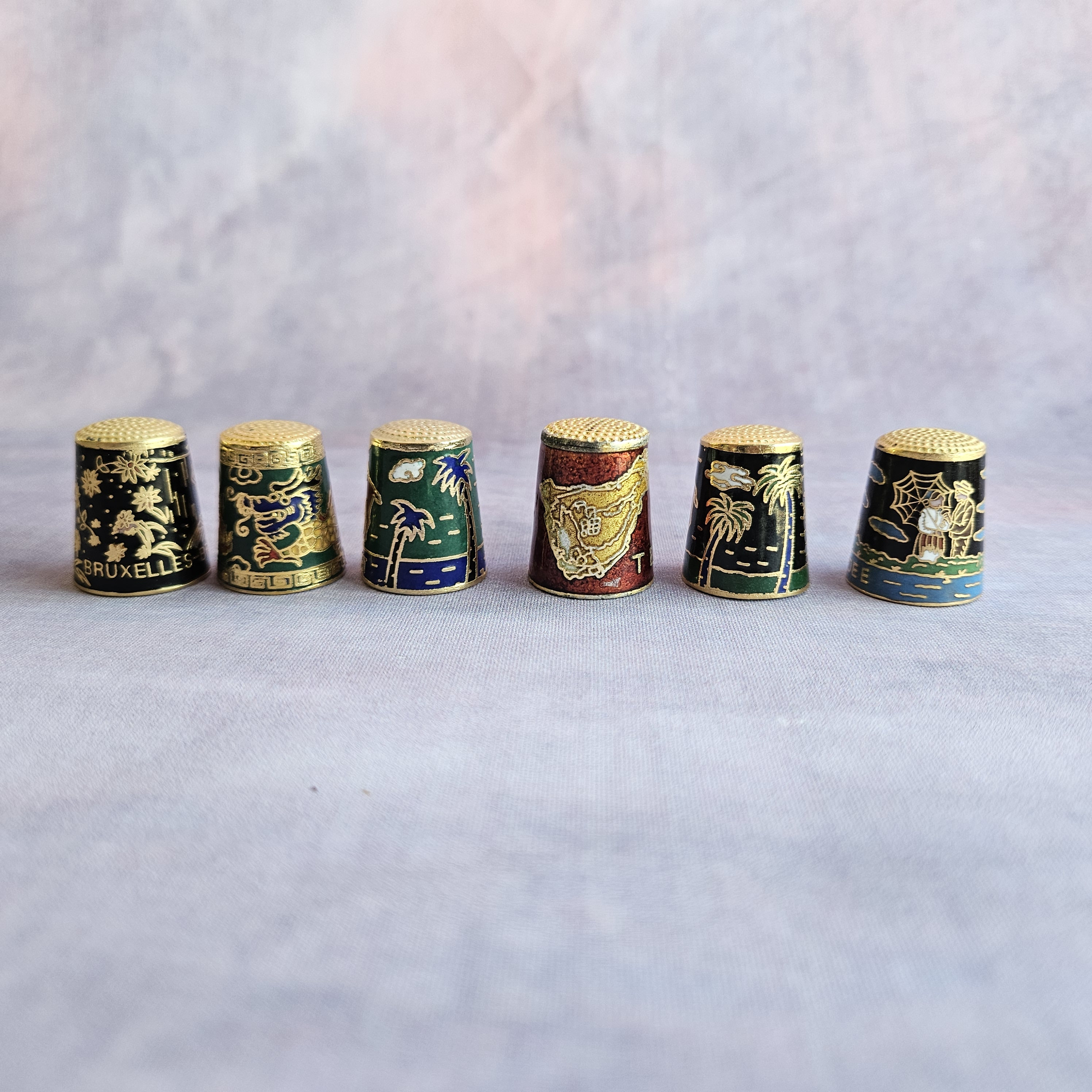 Set of Collectible Thimbles, Metal - Etsy