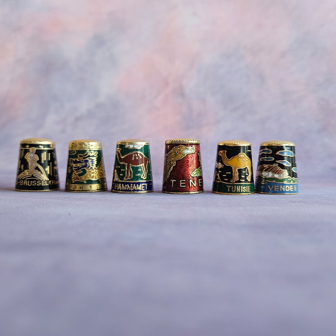 Set of Collectible Thimbles, Metal - Etsy