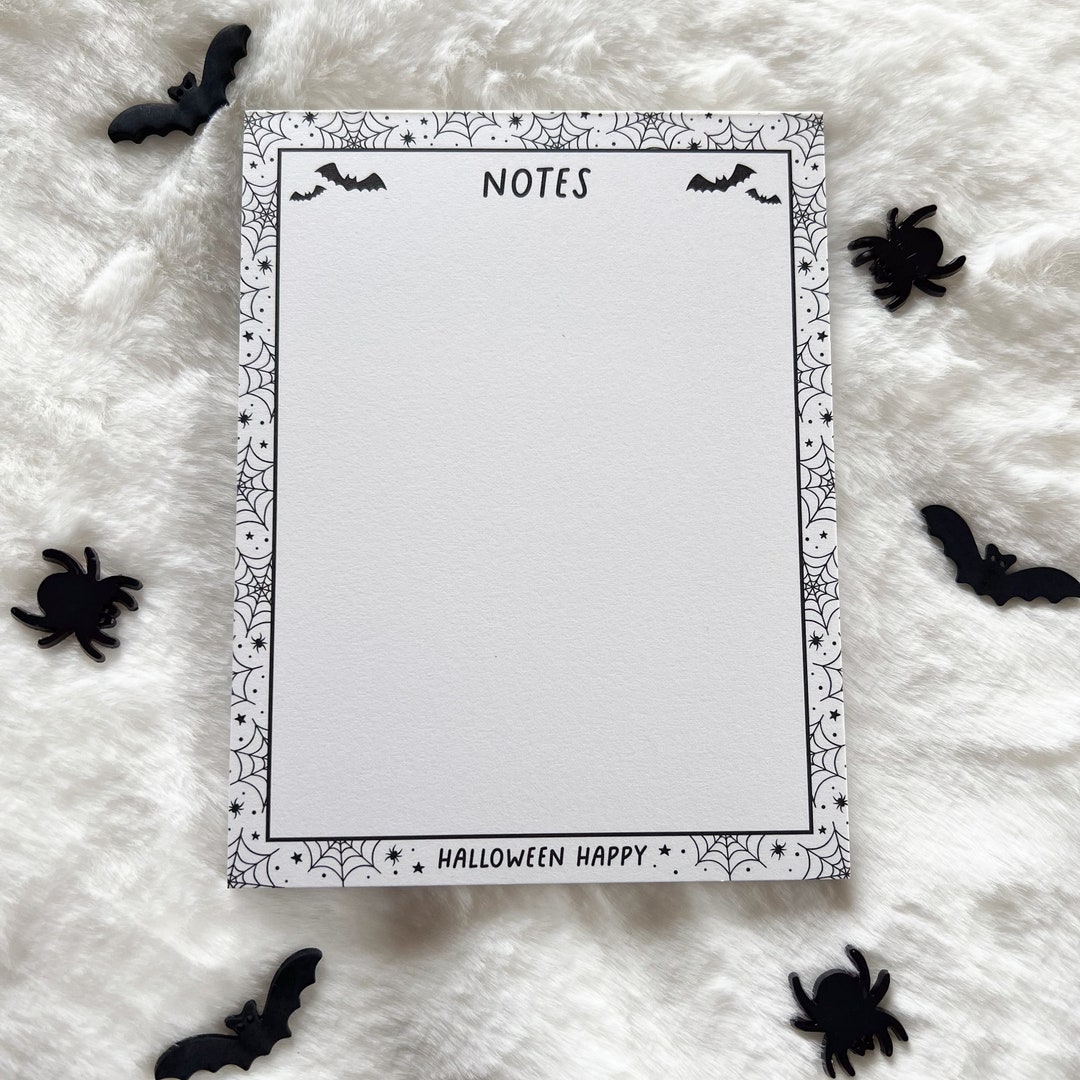Spiders and Webs Notepad - Etsy