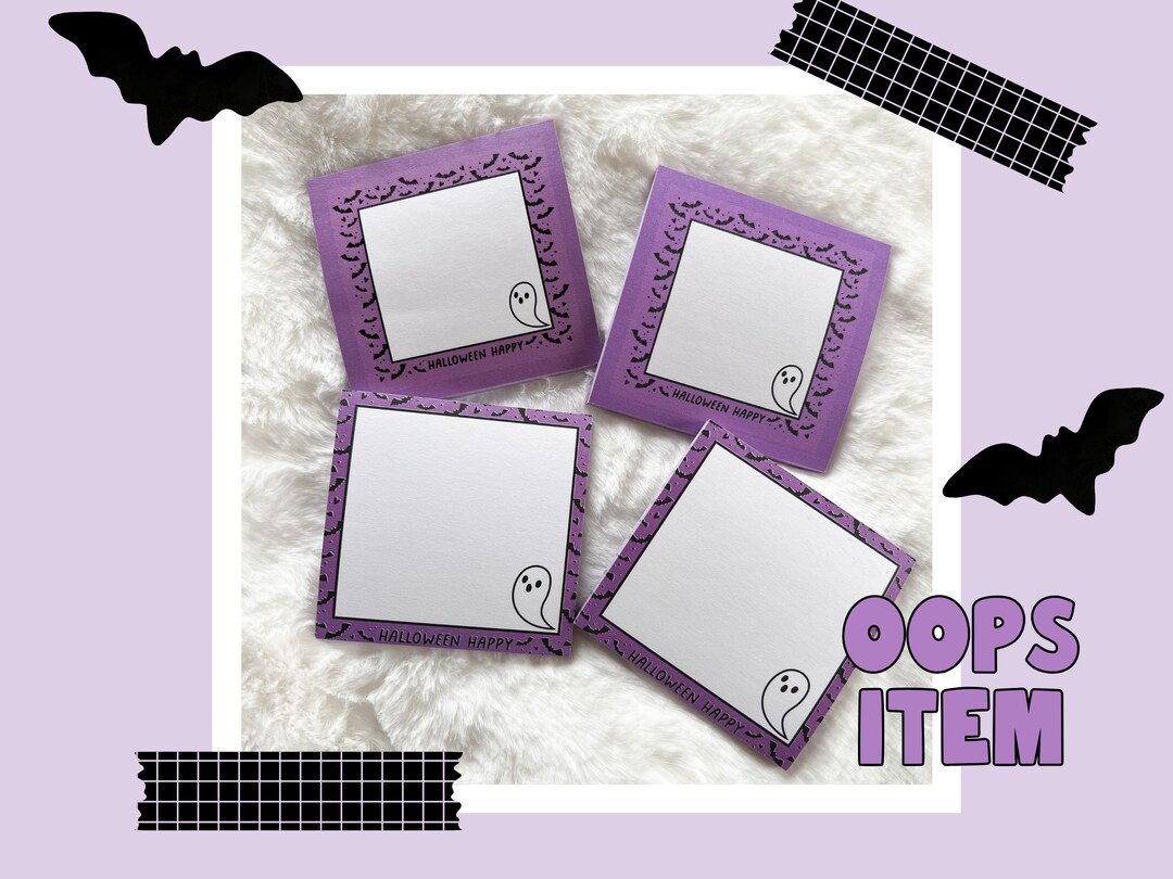 Bats and Hearts Sticky Notes OOPS Item - Etsy