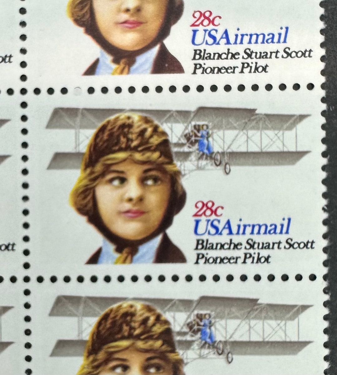 First Woman Pilot U.S. Vintage Postage Stamps of BLANCHE - Etsy