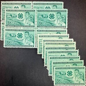 4-H CLUB Vintage U.S. Postage Stamp Collection of Mint, Unused and ...