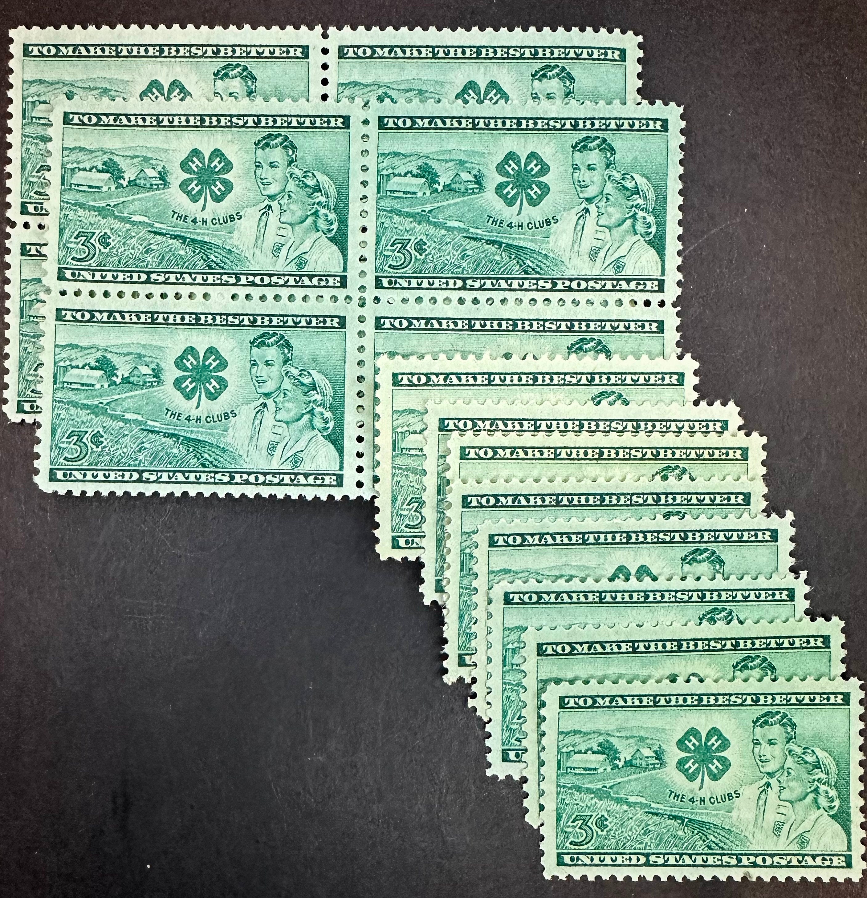 4-H CLUB Vintage U.S. Postage Stamp Collection of Mint, Unused and ...