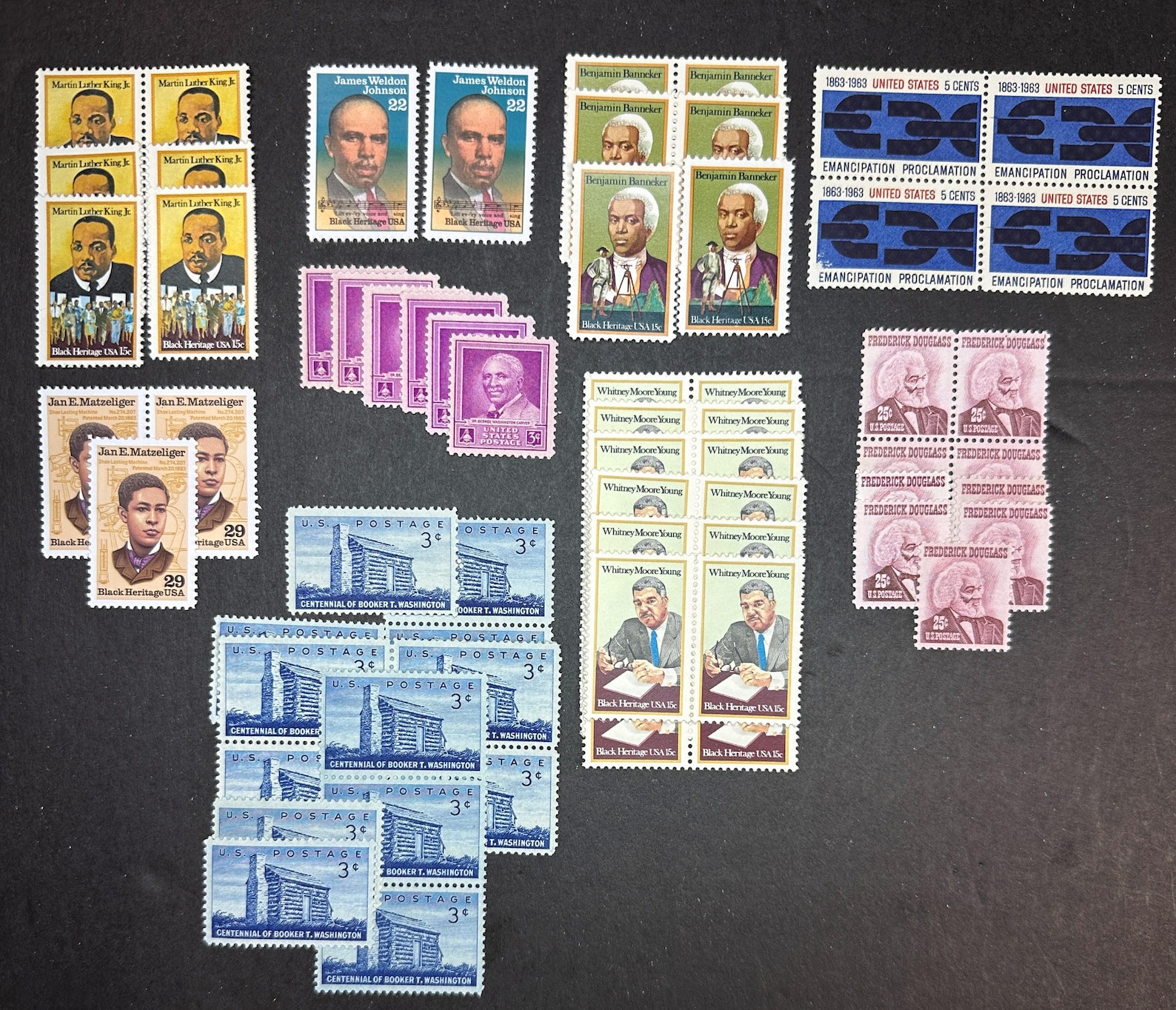 BLACK HERITAGE 90 United States Postage Stamp Collection of Mint ...