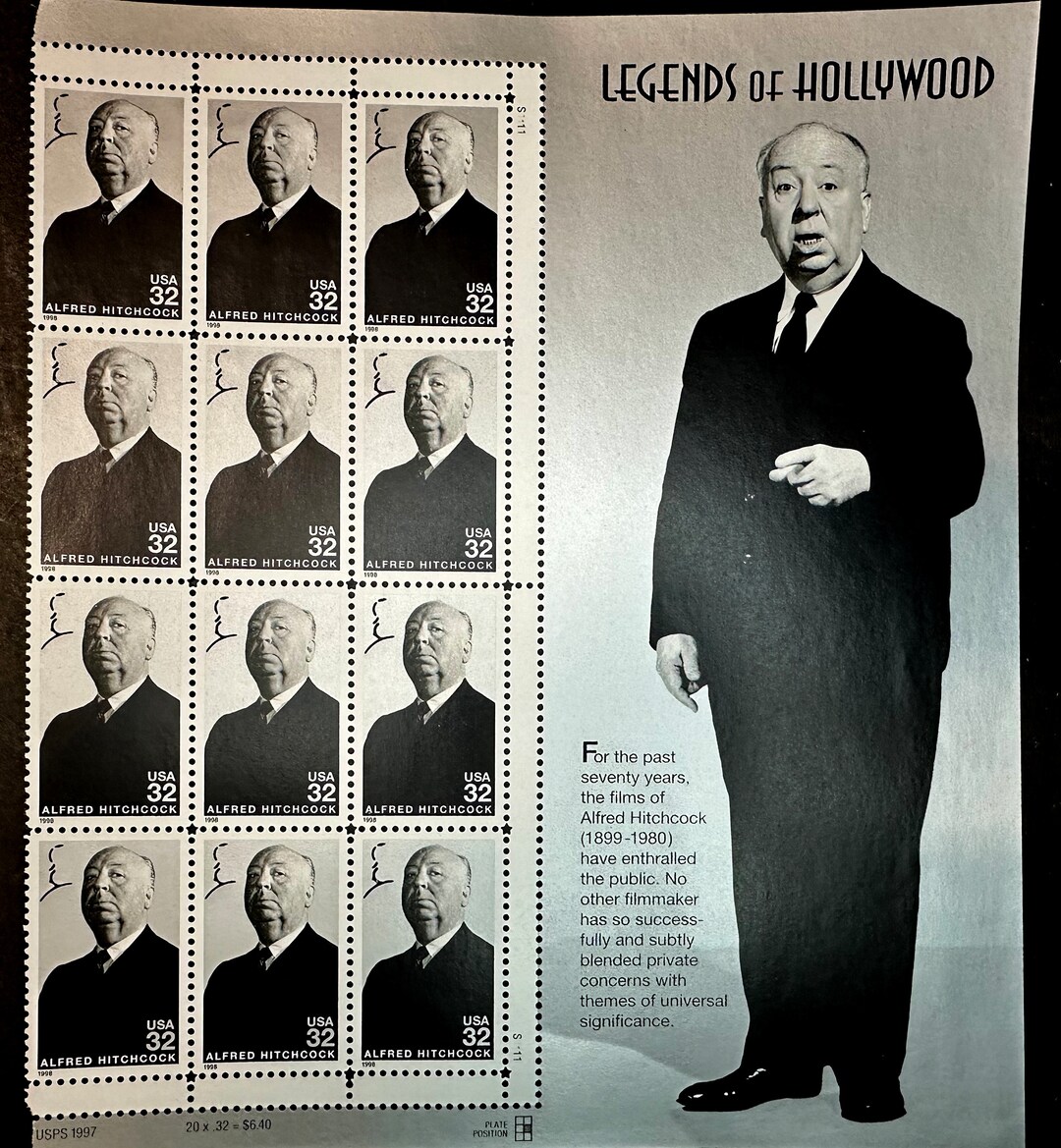 ALFRED HITCHCOCK Issued Postage Stamps From the 90s. Mint and Unused ...