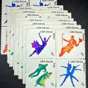 DANCE Vintage U.S. Postage Stamps, Mint, Unused and Valid Celebrating ...