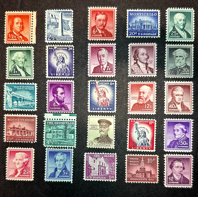 Stamp Collectors Dream, 1950's+ LIBERTY ISSUE (nearly Complete) Set of ...