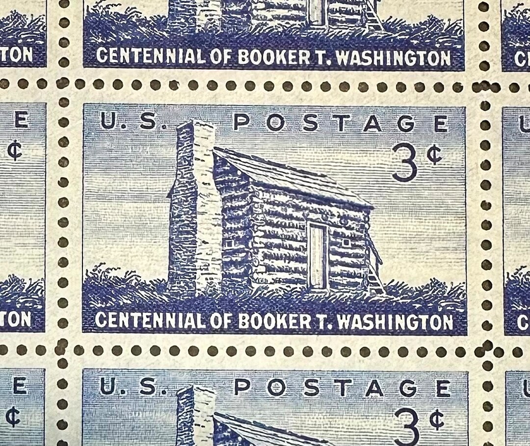 BOOKER T. WASHINGTON Vintage U.S. Postage Stamp Sheet of Mint, Unused ...