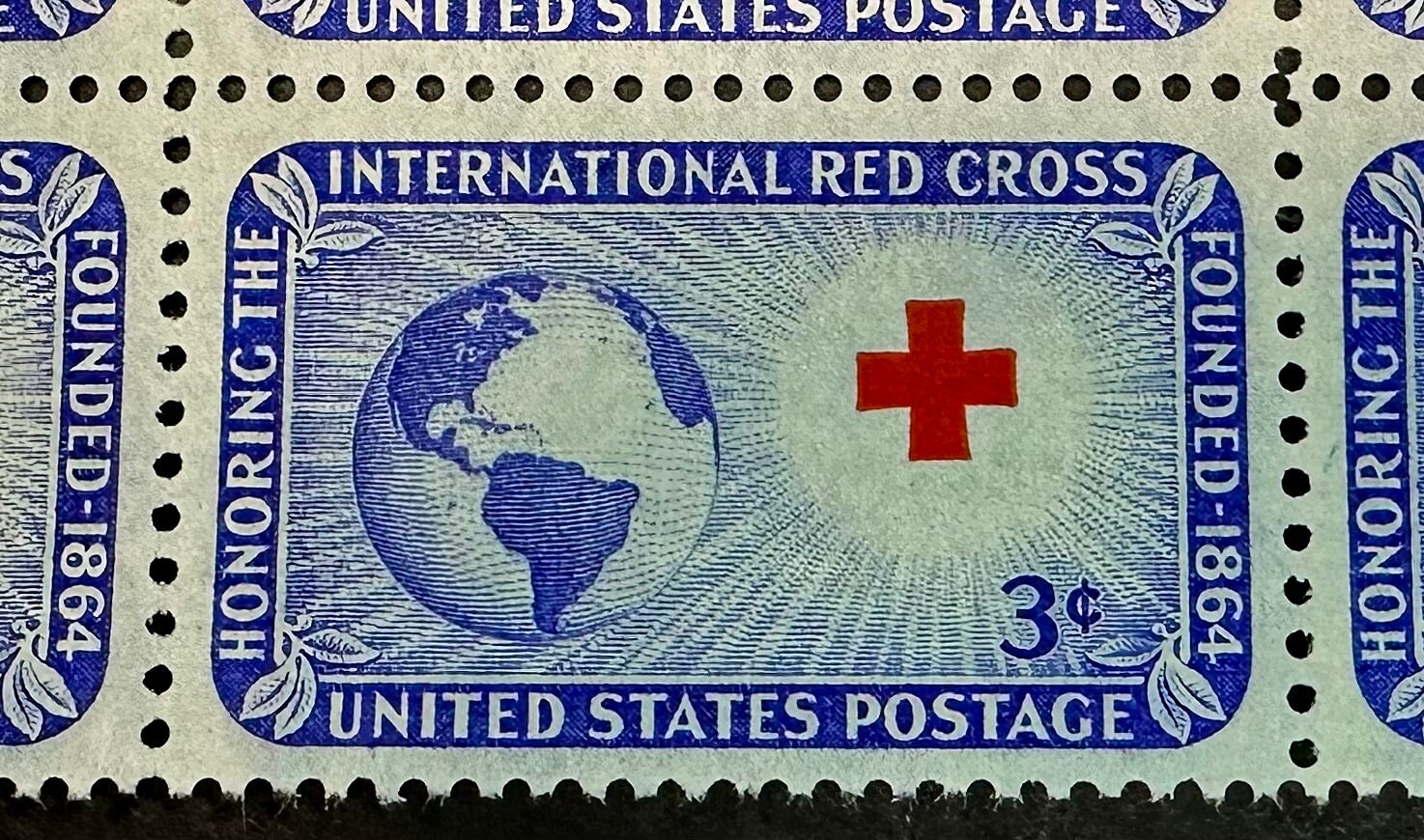 INTERNATIONAL RED CROSS Vintage U.S. Postage Stamp Set of 10 Mint ...