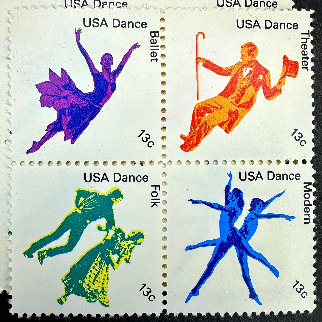 DANCE Vintage U.S. Postage Stamps, Mint, Unused and Valid Celebrating ...