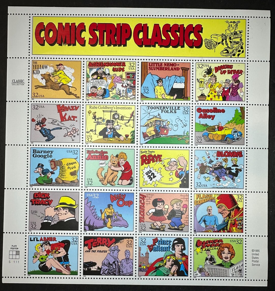 COMIC STRIP CLASSICS United States Postage Stamps, 20 Mint and Unused ...