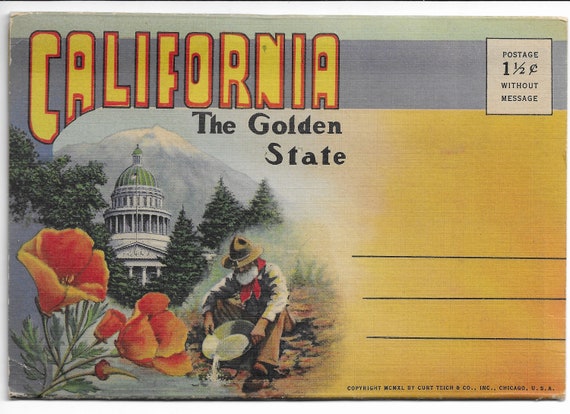 Vintage CALIFORNIA Postcard Series UNUSED in Wonderful - Etsy