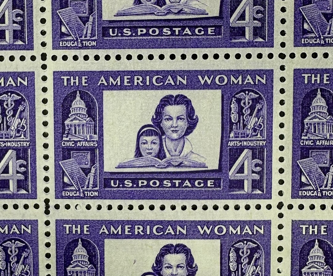 THE AMERICAN WOMAN Vintage U.S. Postage Stamps (1960) Full, Unused and ...
