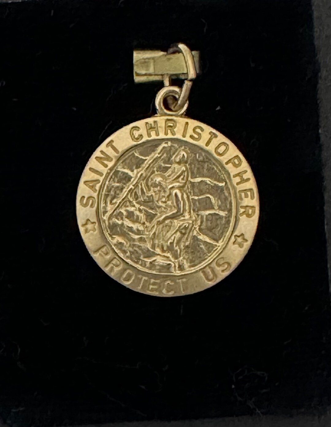 ST CHRISTOPER 14karat Yellow Gold Charm, RQC Charms, New/old Stock ...