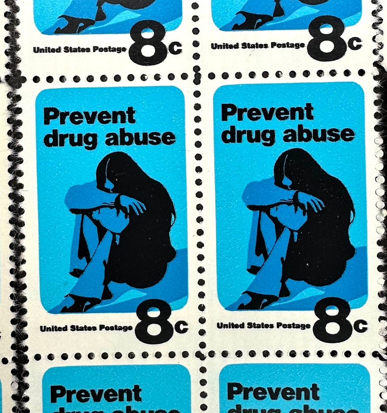 Prevent DRUG ABUSE Vintage U.S. Postage Stamps, Mint, Unused and Valid ...