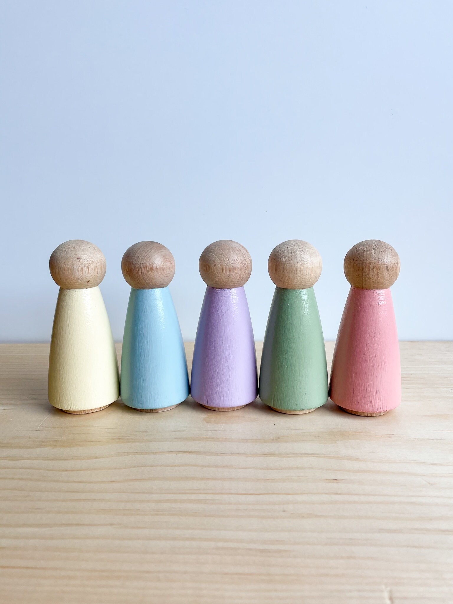Large Wooden Peg People - Handmade Peg Dolls - Etsy Canada