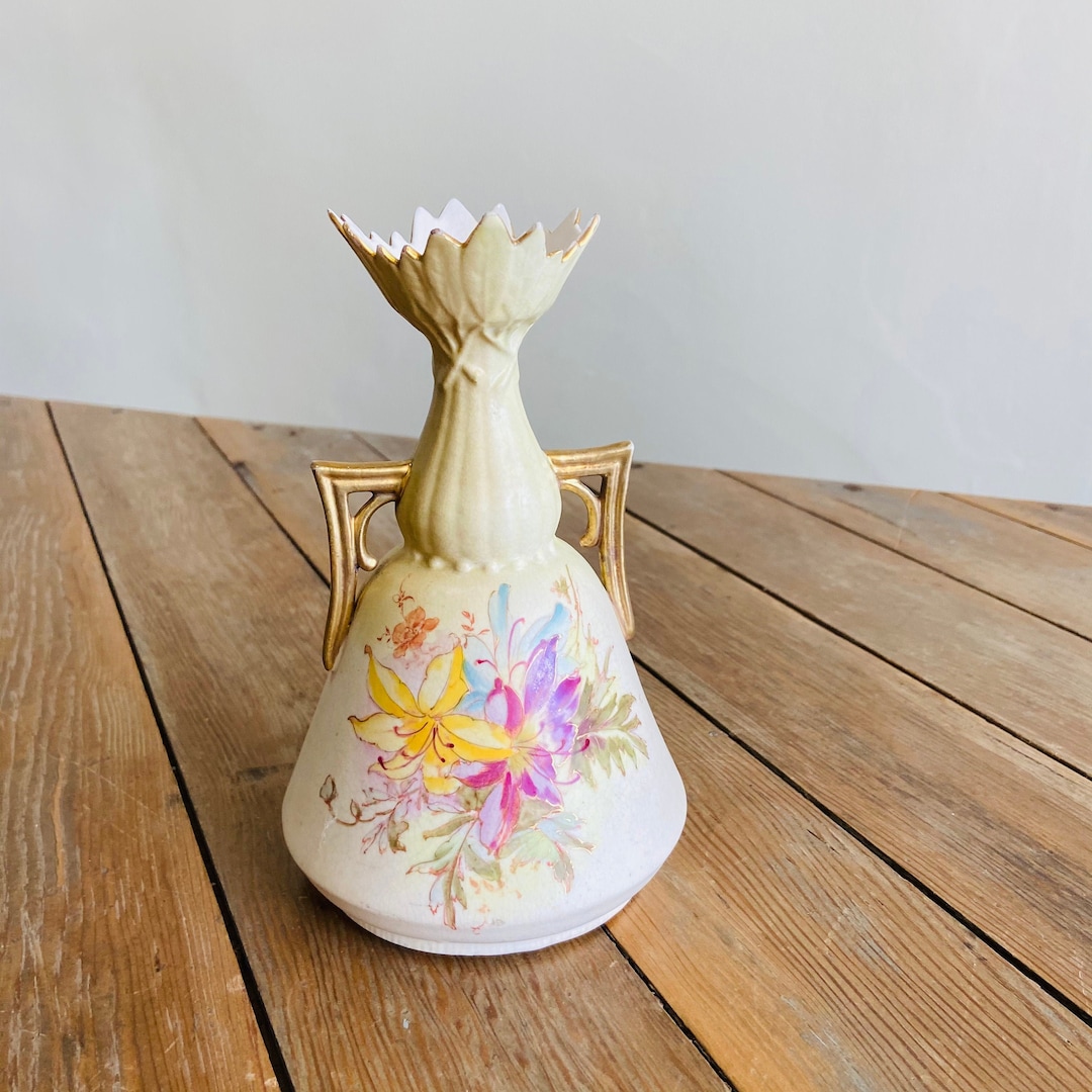 Beautiful Hand Painted Floral Vase - Etsy