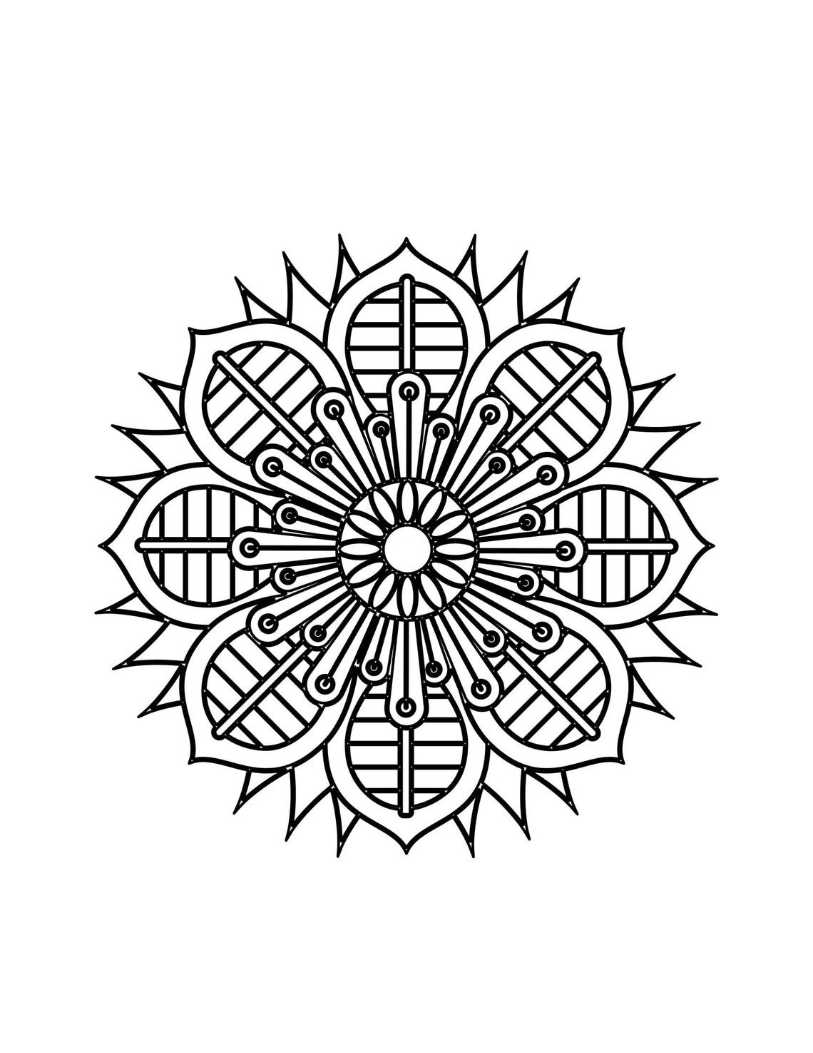 20 Beginner Mandala Coloring Pages for Kids an Adults Printable - Etsy