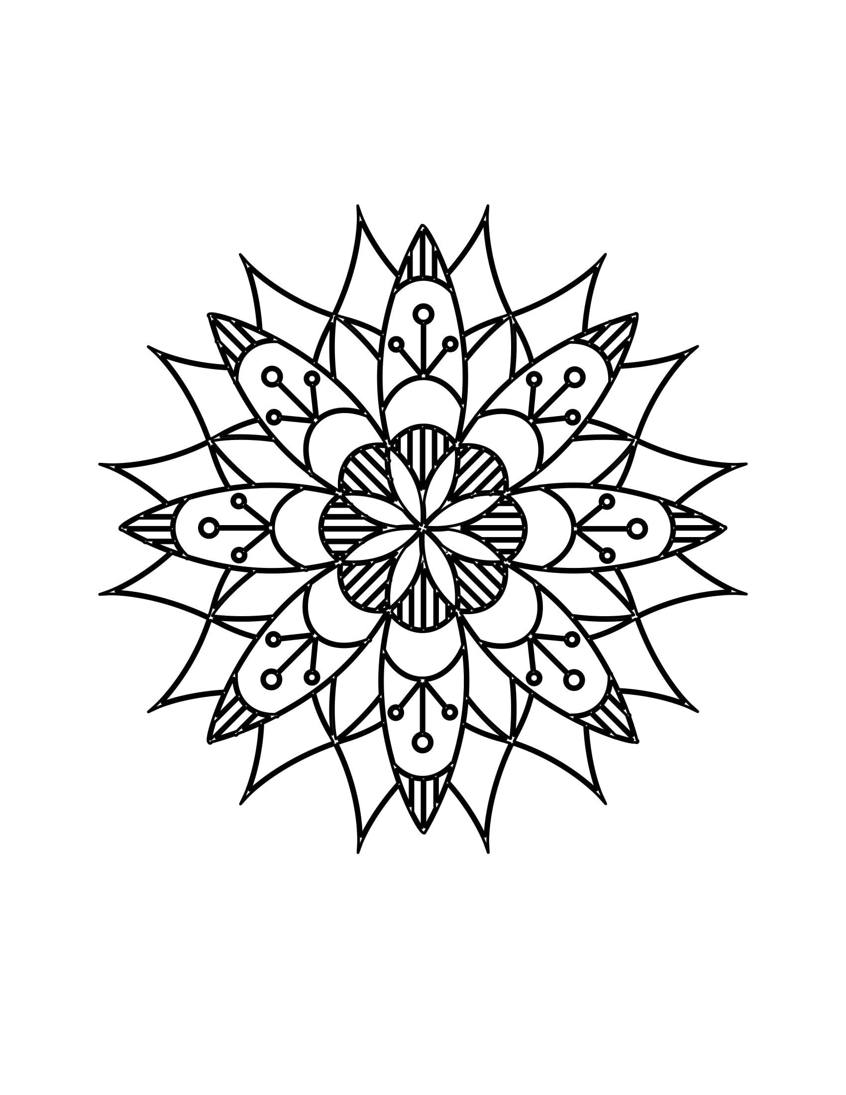20 Beginner Mandala Coloring Pages for Kids an Adults Printable - Etsy