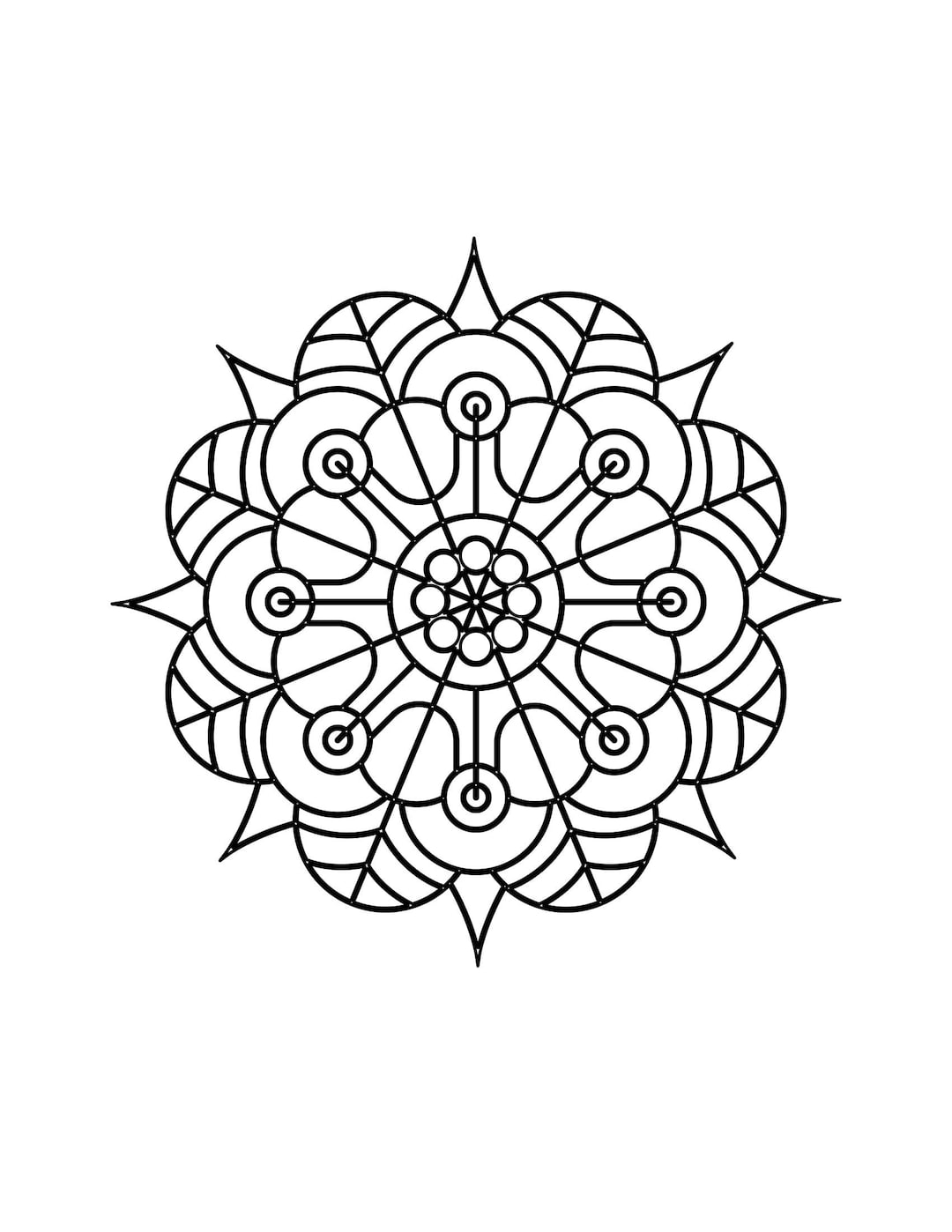 20 Beginner Mandala Coloring Pages for Kids an Adults Printable - Etsy