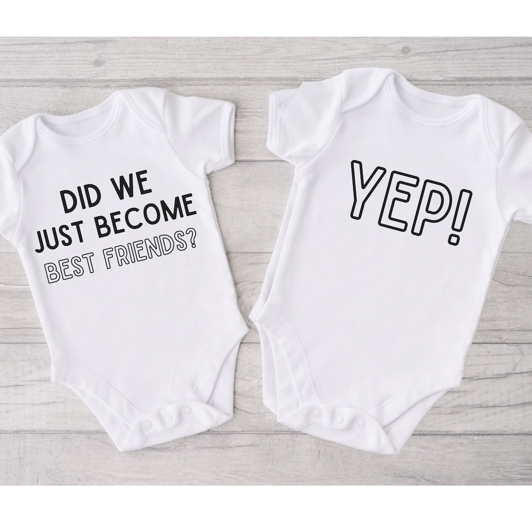 Funny Twin Onesie® Set - Did We Just Become Best Friends Twin Onesies ...