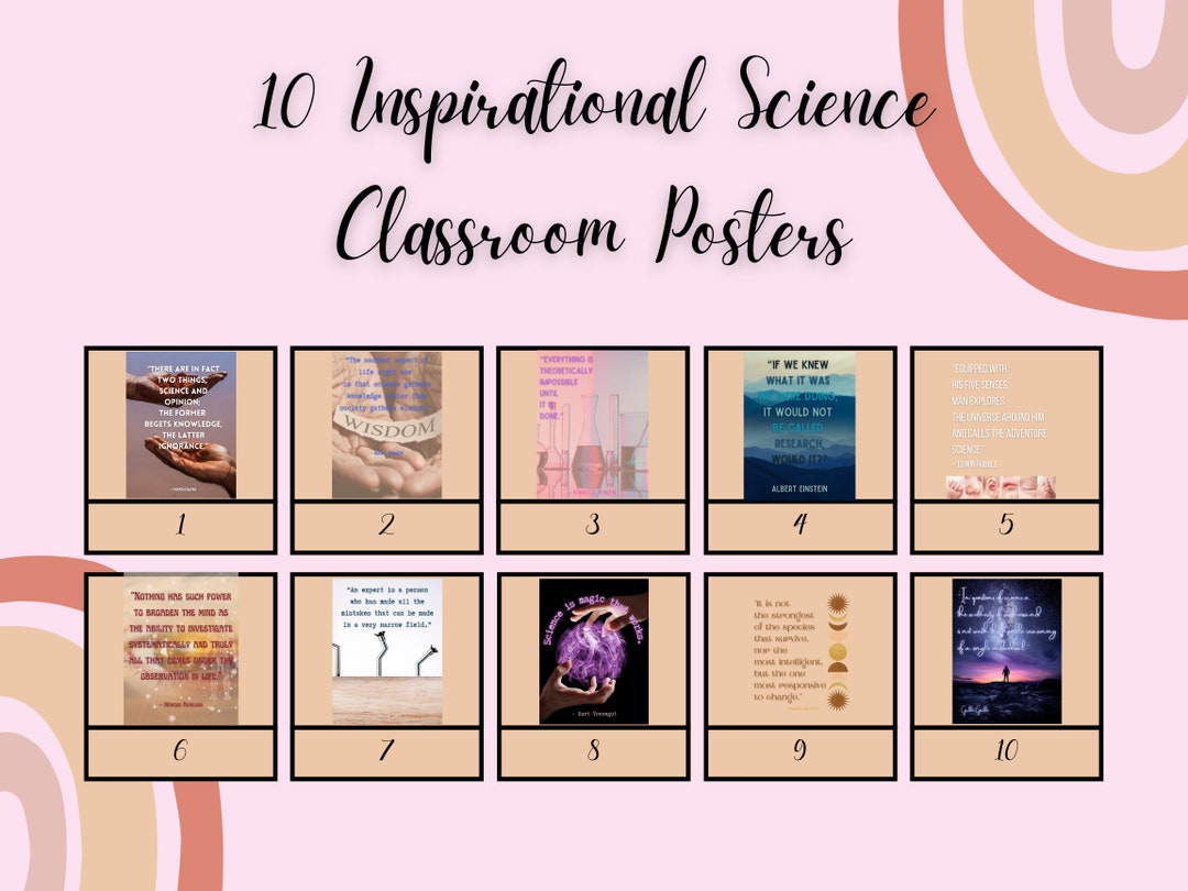 10 Science Digital Download Quote Classroom Posters - Etsy