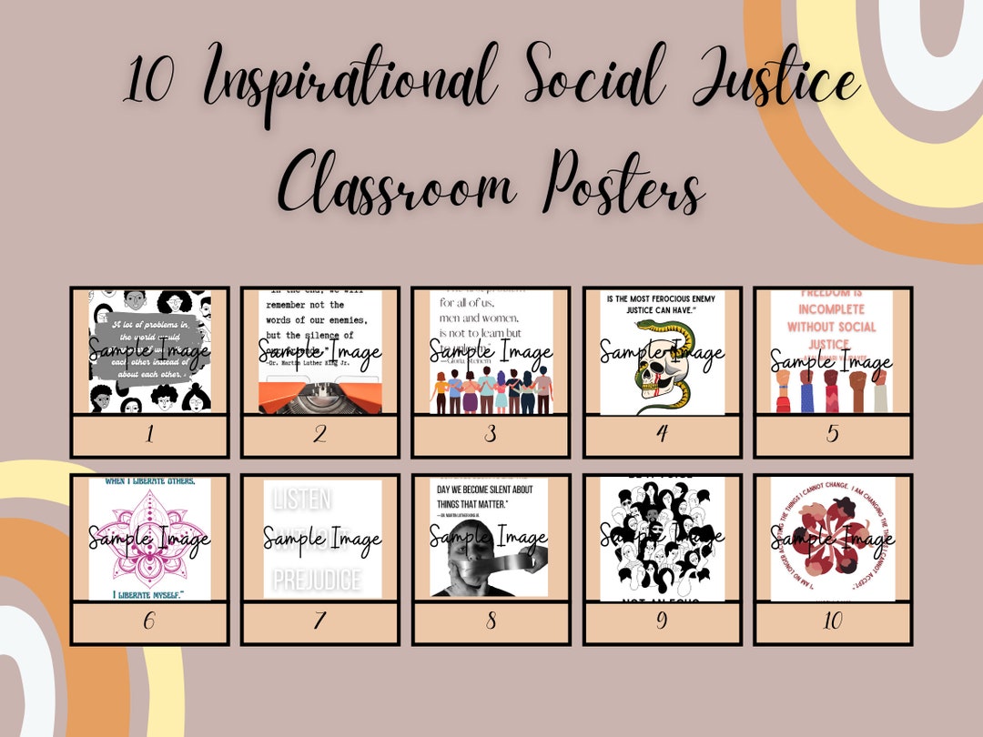 10 Inspirational Social Justice Digital Download Classroom Posters - Etsy