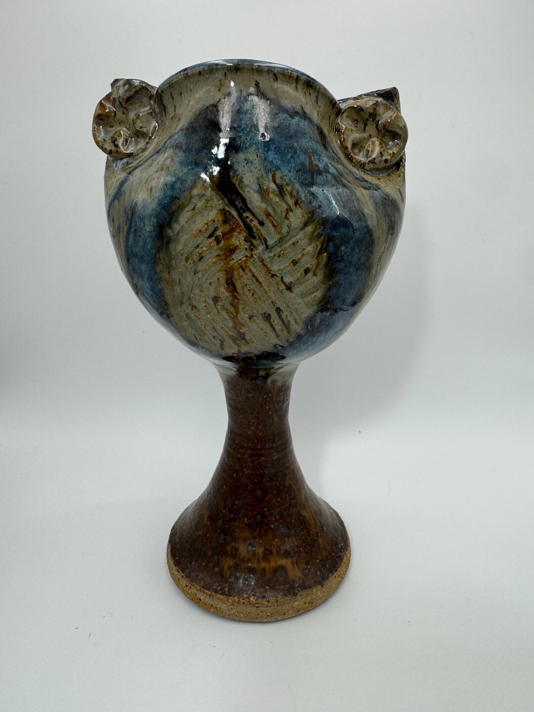 Signed Glazed Chalice Goblet: St. Cuthbert Cross, 8.5" Tall - Etsy