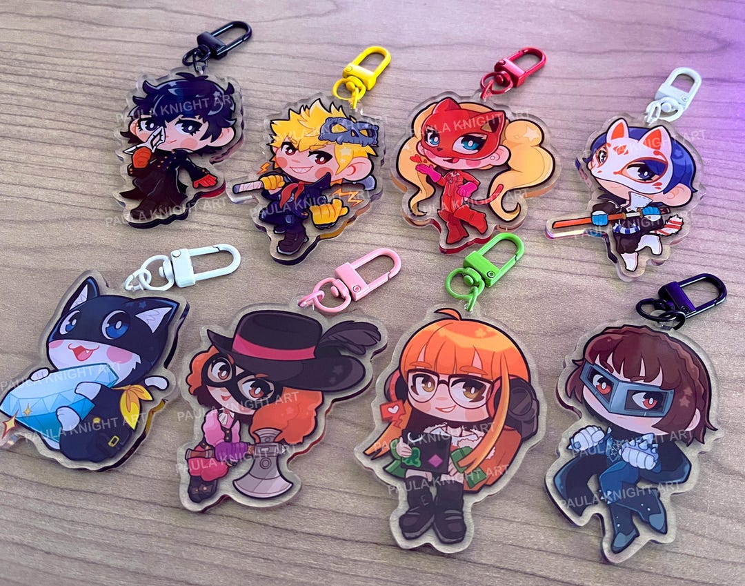 Persona 5 Acrylic Keychains Cute Phantom Thieves 6cm - Etsy