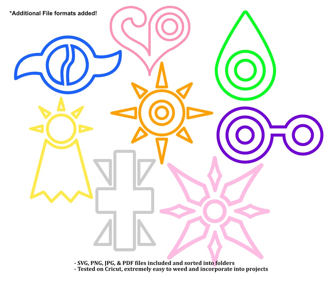 Digimon Anime Digidestined Crest: Courage Friendship Love Knowledge ...