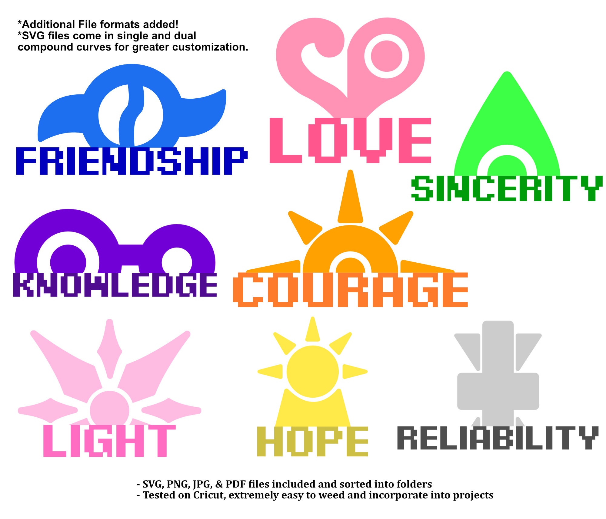 Digimon Anime Digidestined Crest: Courage Friendship Love - Etsy