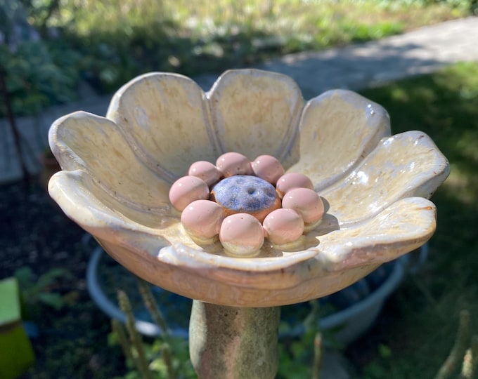 Handmade Ceramic Insect Waterer Bird Feeder Bowl Flower Bed Plug - Etsy