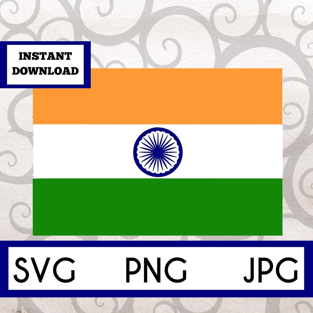 India Flag Instant Download India Flag PNG File Silhoutte - Etsy