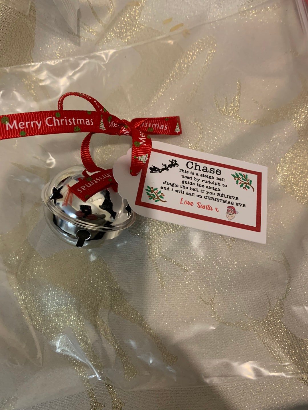 Personalized Santa Sleigh Bell, Christmas Eve Bell - Etsy