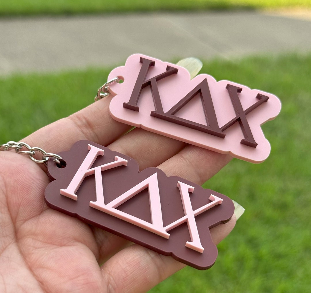 Kdchi Keychain | Kappa Delta Chi | Big/lil Gifts | Pink and Maroon ...