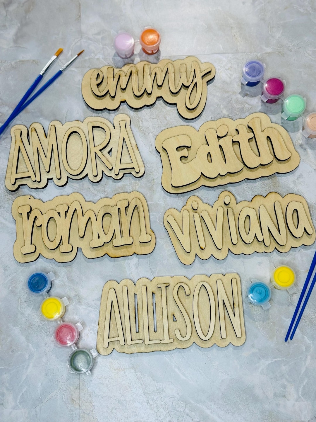 Paint Your Own Name | Wooden Art Kit | Paint Party | Birthday Activity ...