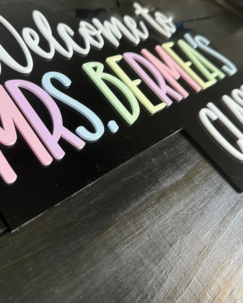 Personalized Welcome Teacher Sign, Door Hanger, Teacher Appreciation ...