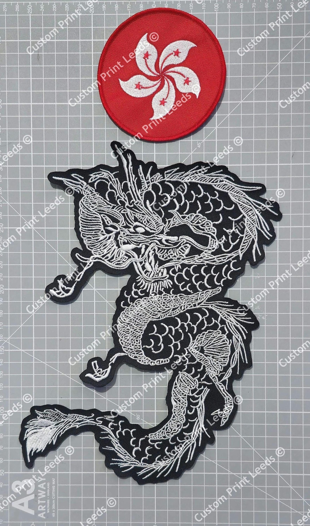 Iron Dragon Cobra Kai Fully Embroidered Patches- Cosplay Costume/ Jacket/ Gi Patches Fully ...