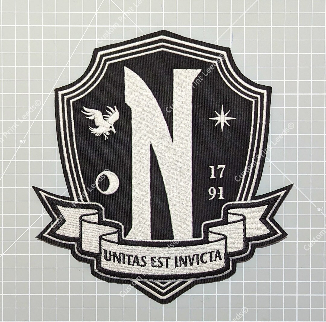 Embroidered Nevermore School Patch for Wednesday Addams - Coplay Costume, Jackets and Bags ...