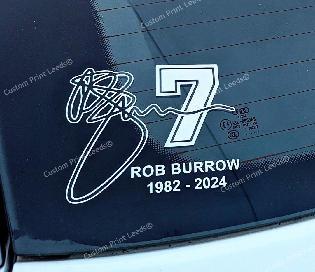 X1 Rob Burrows Remembrance MND Charity Small Sticker Decal + Free UK P ...