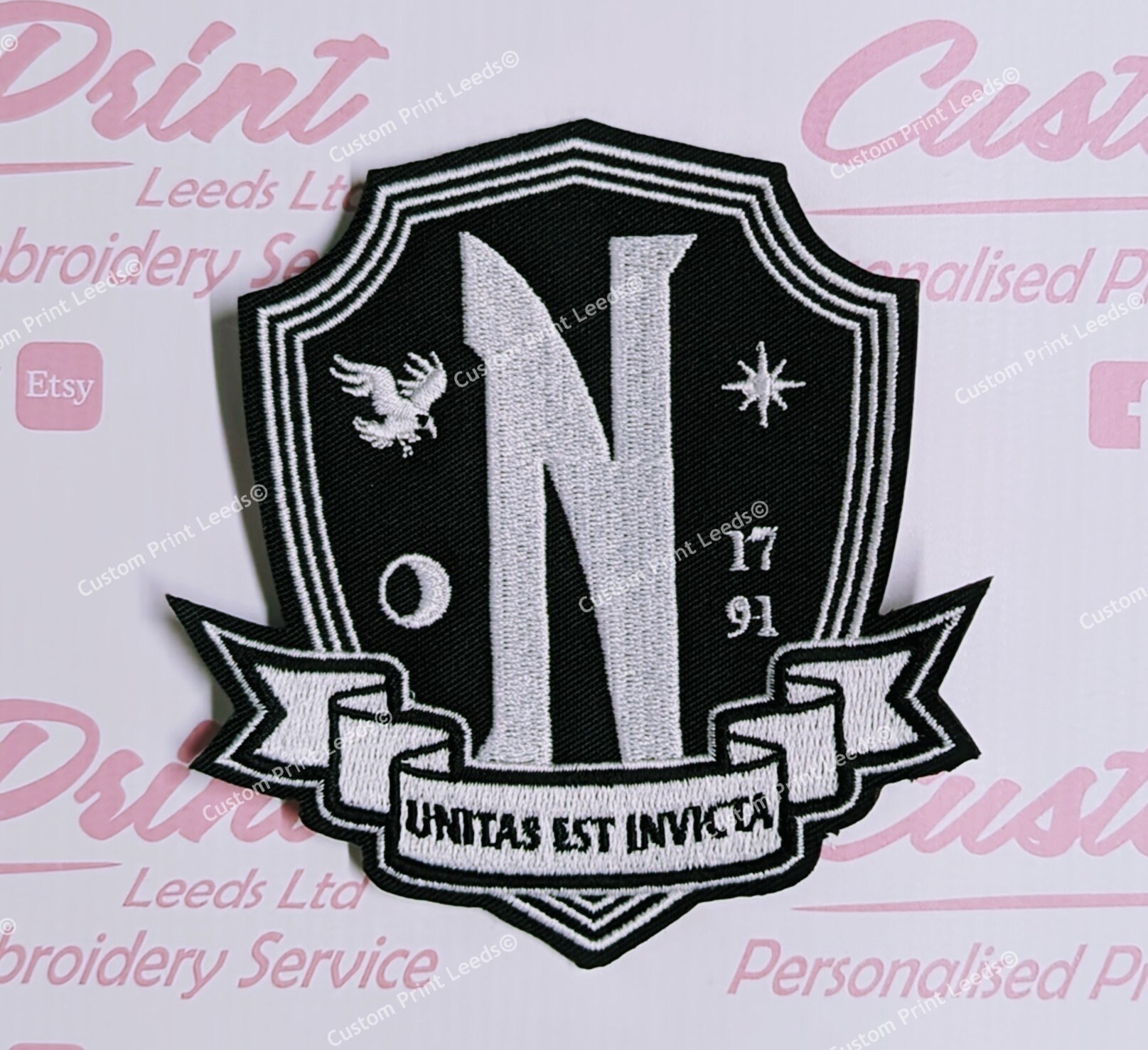 Embroidered Nevermore School Patch for Wednesday Addams - Etsy UK