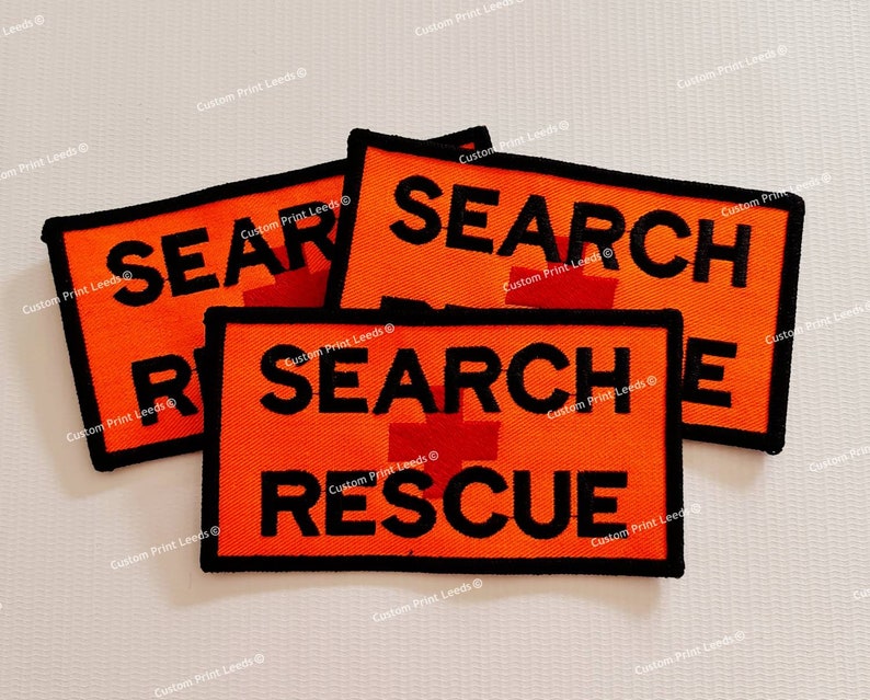 Search and Rescue Uniform 4.5 Inch Embroidered Patch Safty - Etsy