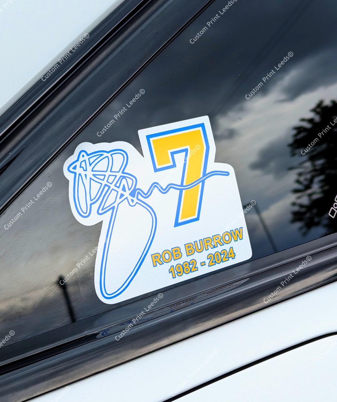 X1 Rob Burrows Remembrance Mnd Full Colour Charity Small Sticker Decal ...