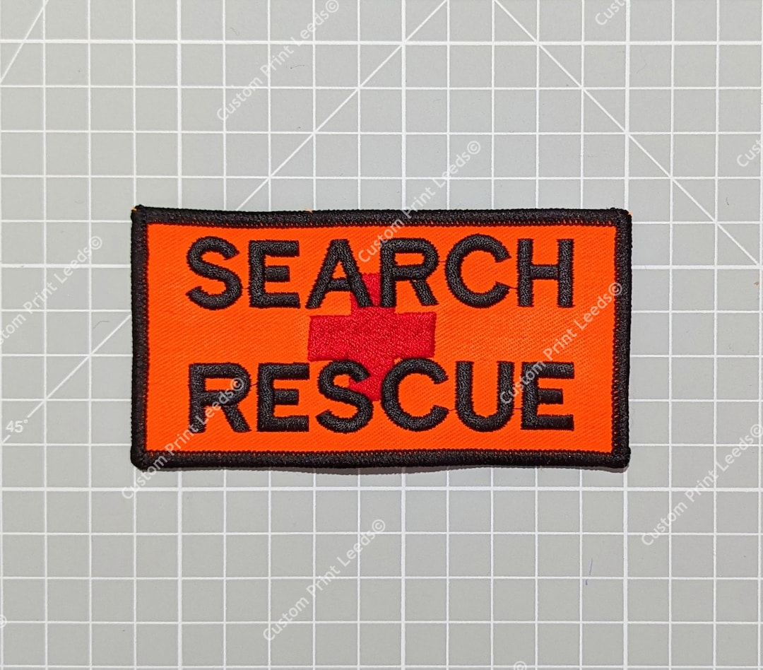 Search and Rescue Uniform 4.5 Inch Embroidered Patch - Safety Patch for ...