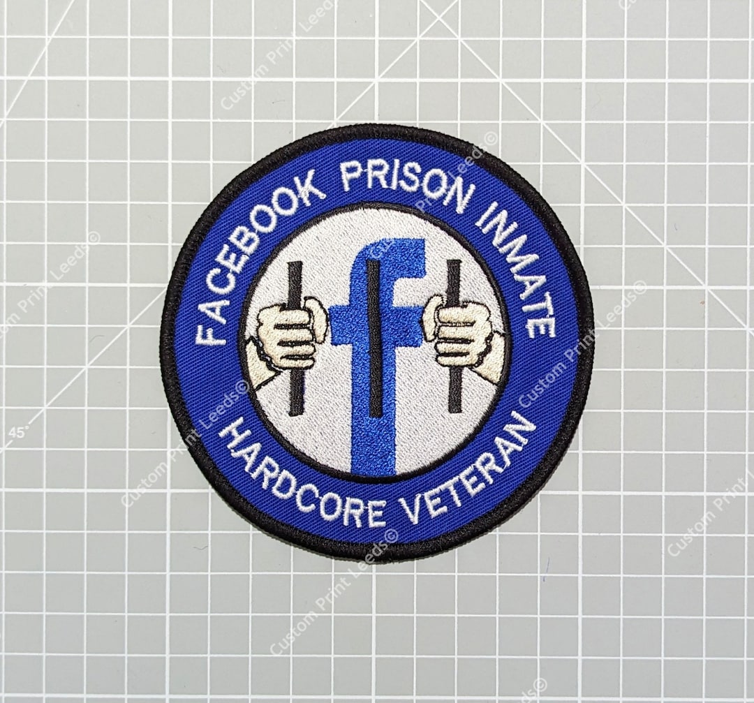 Facebook Prison Inmate Embroidered Patch - Iron on Available - Etsy UK