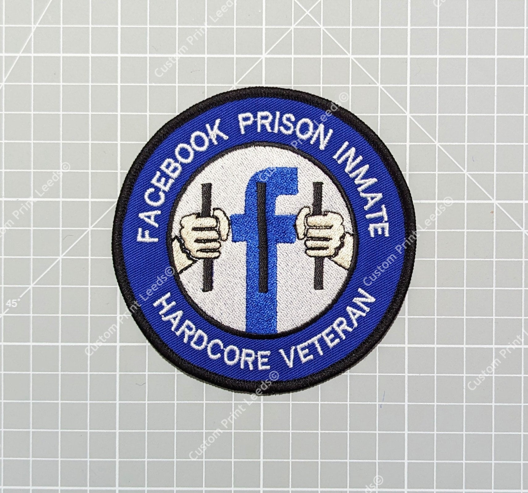 Facebook / FB Jail Funny, Joke, Novelty Embroidered Badge / Patch ...