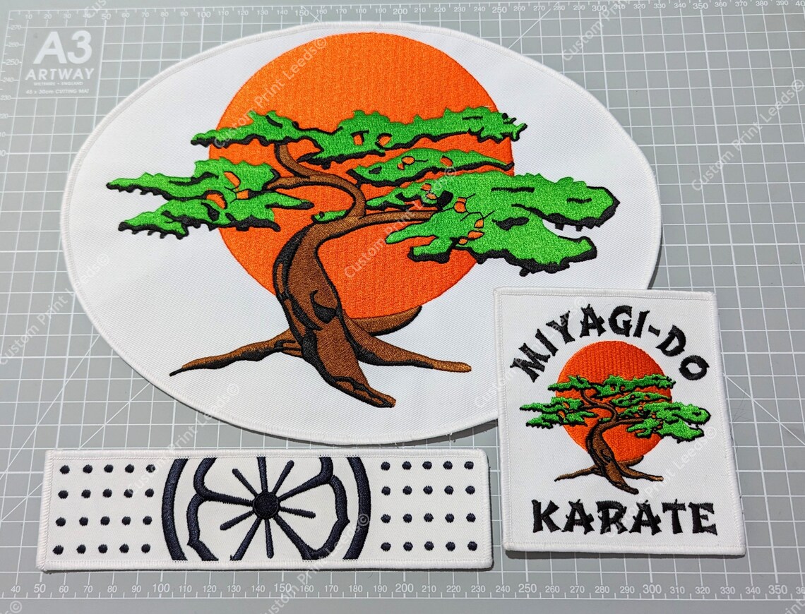 Karate Kid 1984 Miyagi Do Karate Embroidered Patch Set 3 - Cobra Kai ...