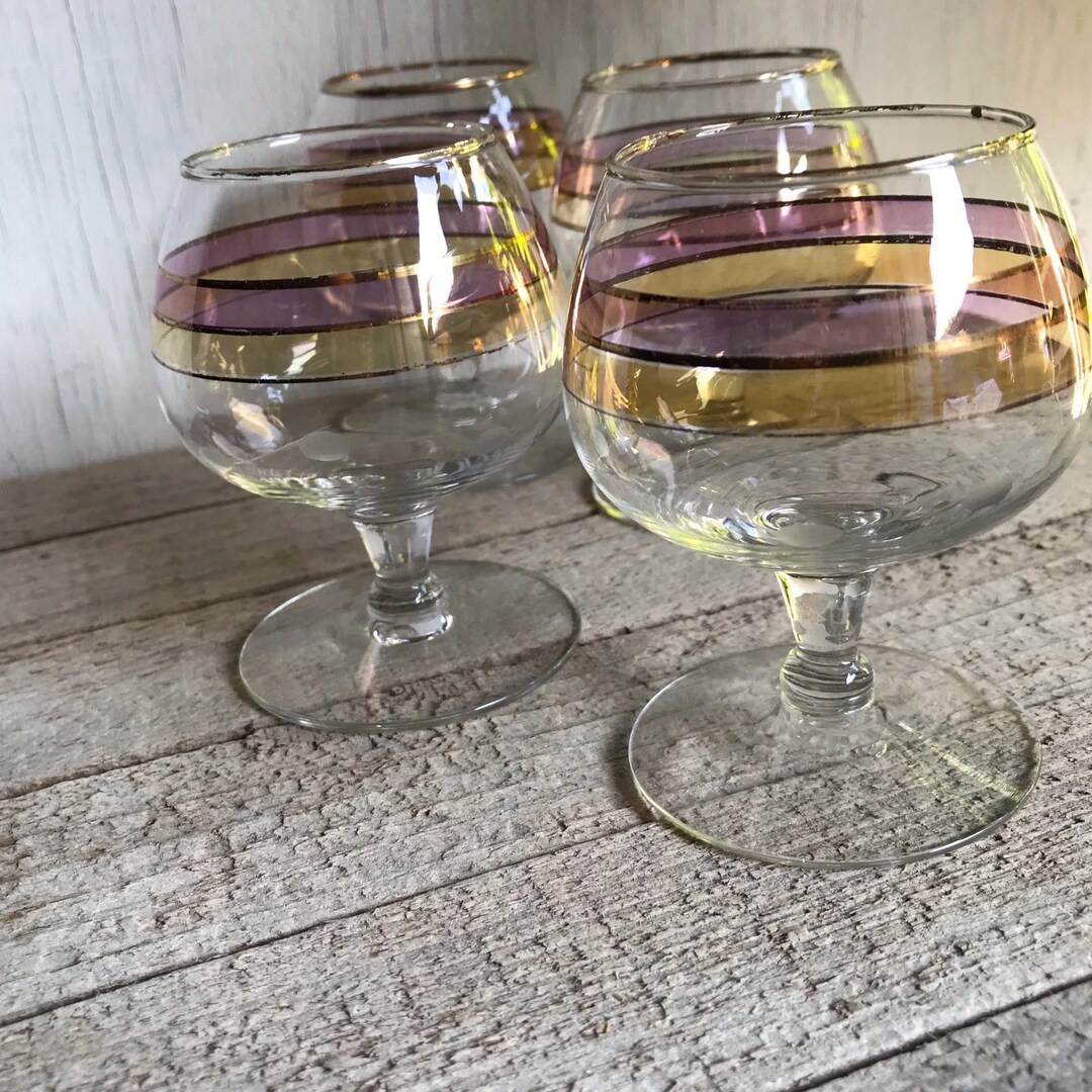 Vtg Set of Mini Brandy Glasses - Etsy