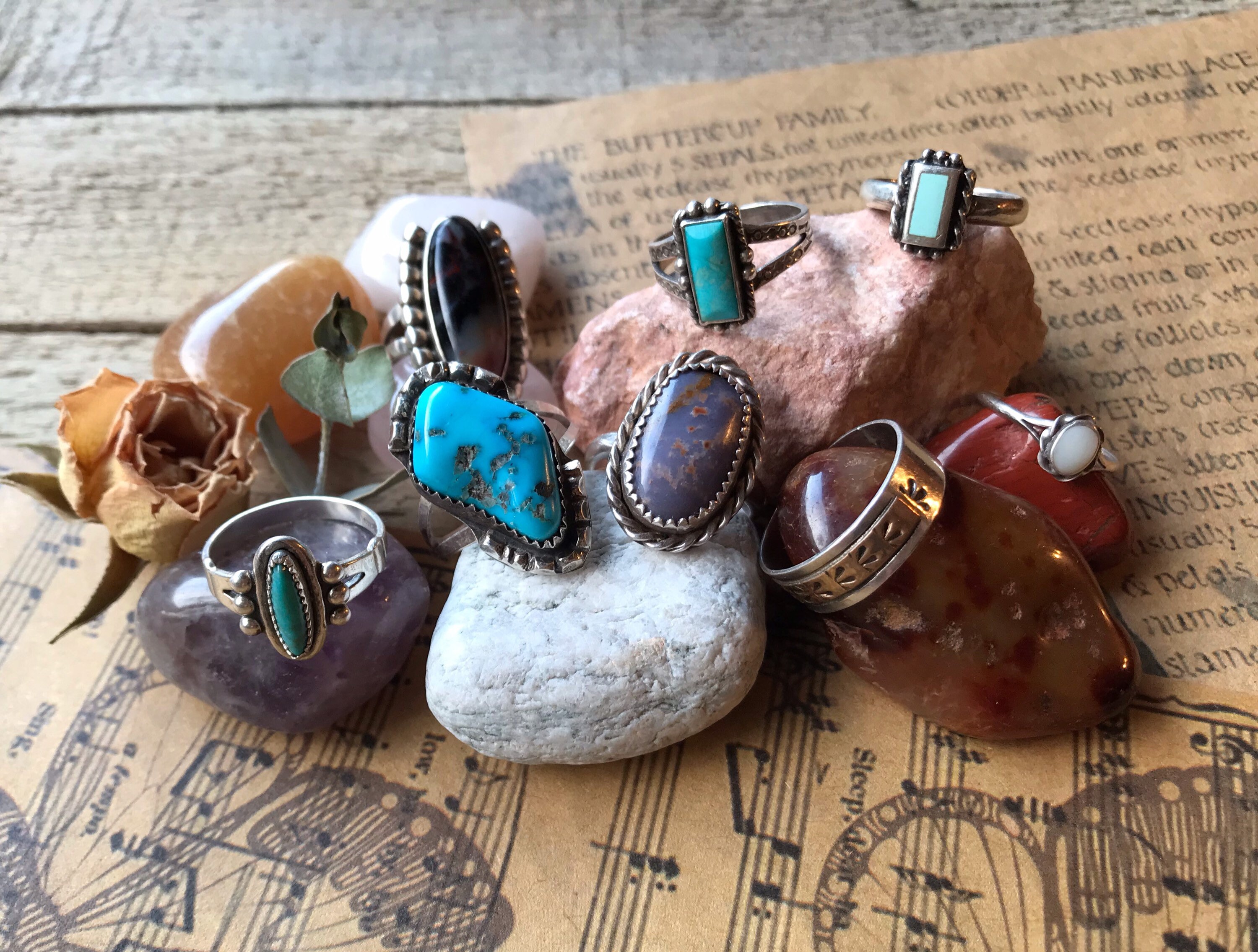 Vintage Native American Sterling Silver Rings - Etsy